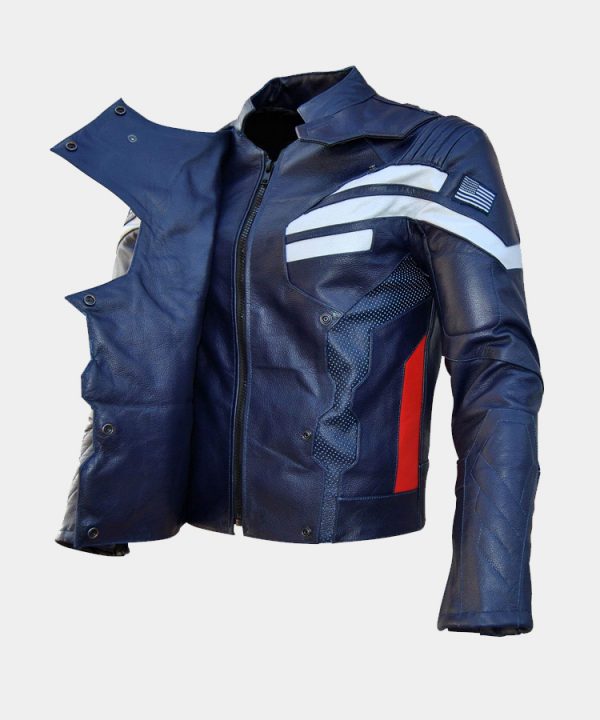 Men's Motorcycle Captain Winter Soldier Leather Jacket